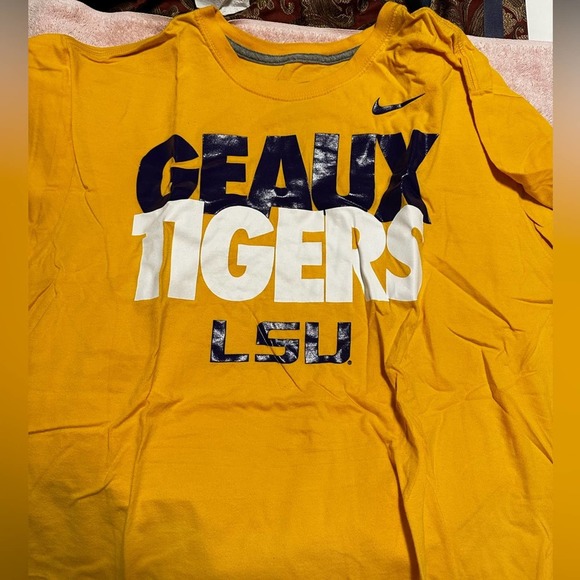 Nike | Shirts | Nike Mens Xxl Lsu Tigers Geaux Tigers Football Tshirt ...